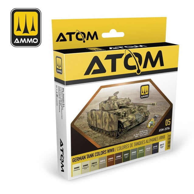 Paint: AMMO - ATOM -WWII German Tanks Acrylic Paint Set (12 Colors)